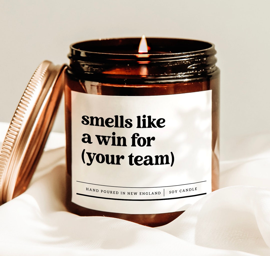 Personalized Sports Team Name Candle, Congratulation Gift, Football ...