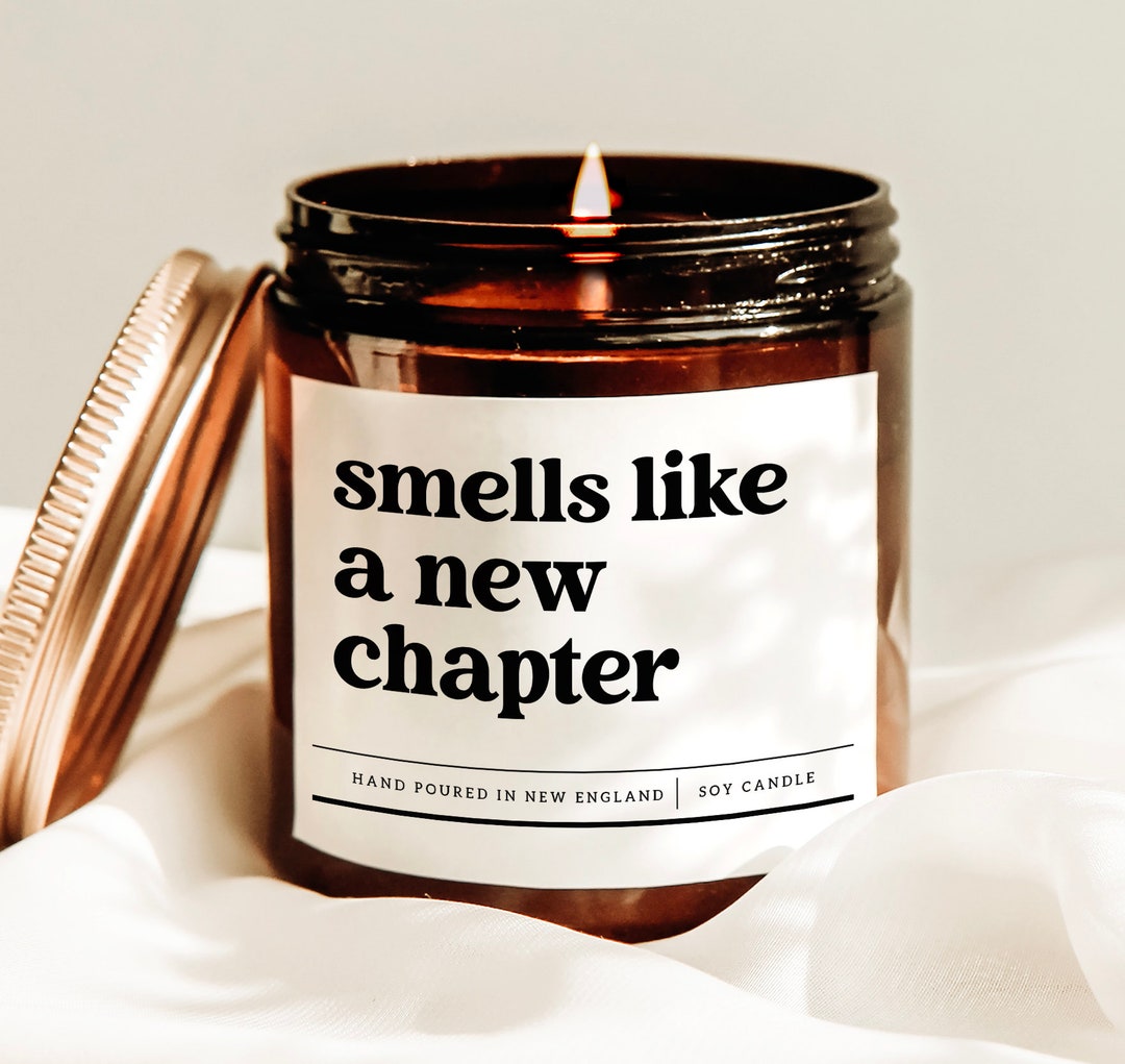 Smells Like A New Chapter Candle, Bookworm Candle, Avid Reader Gift ...