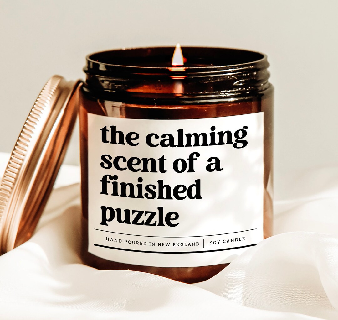 The Calming Scent of A Finished Puzzle Candle, Puzzle Lover Candle ...