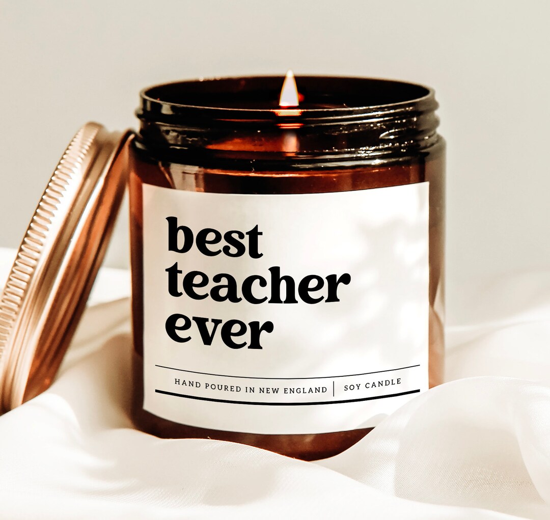 Best Teacher Ever Candle, Teacher Life Gift, Preschool Teacher Gift ...