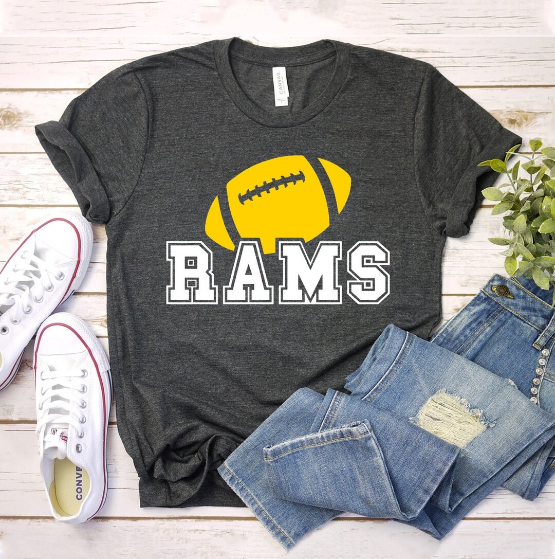 Rams Football T-shirt, Football Shirt, Football Mama Gift, Sports Tee ...