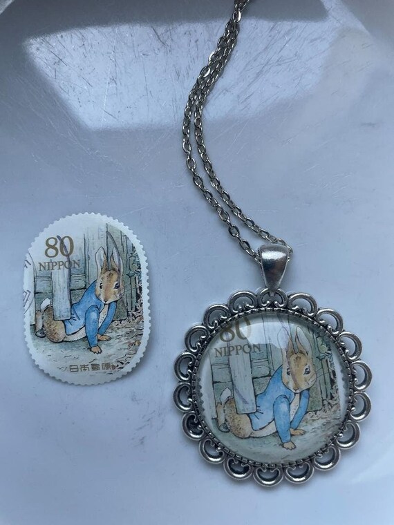 Peter Rabbit Stamp Pendant | Etsy
