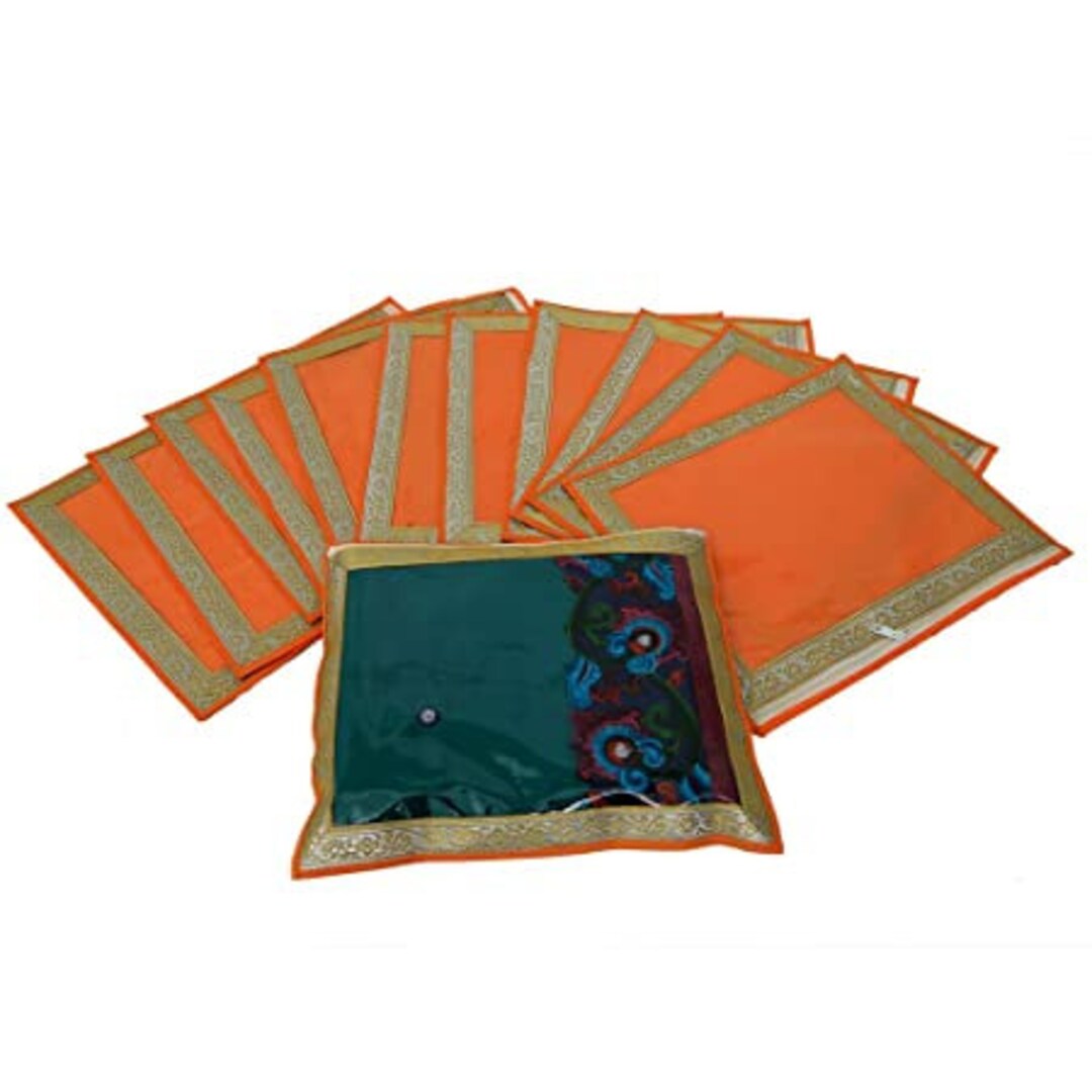 Ready to Ship Golden Sari Bags, Saree Cover, Dress Keeping Plastic ...