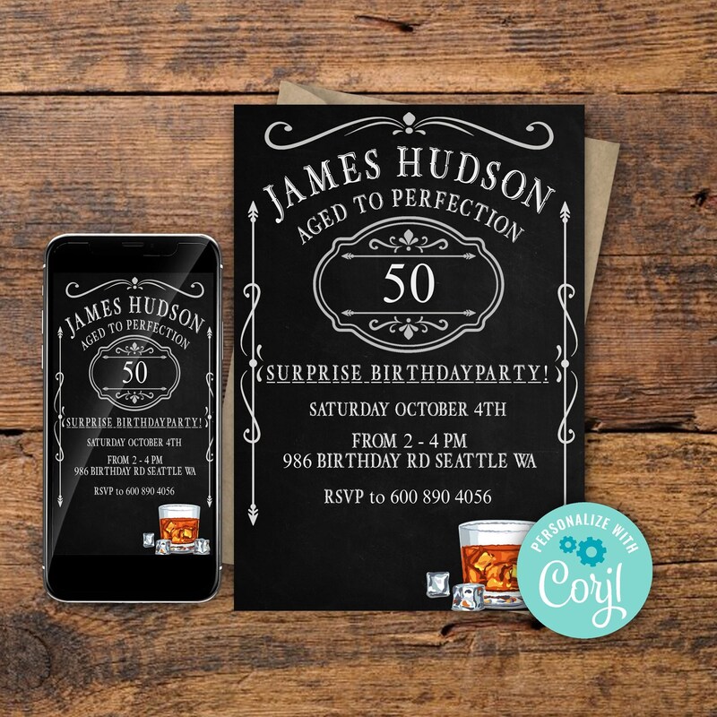 Men Birthday Invite - Etsy