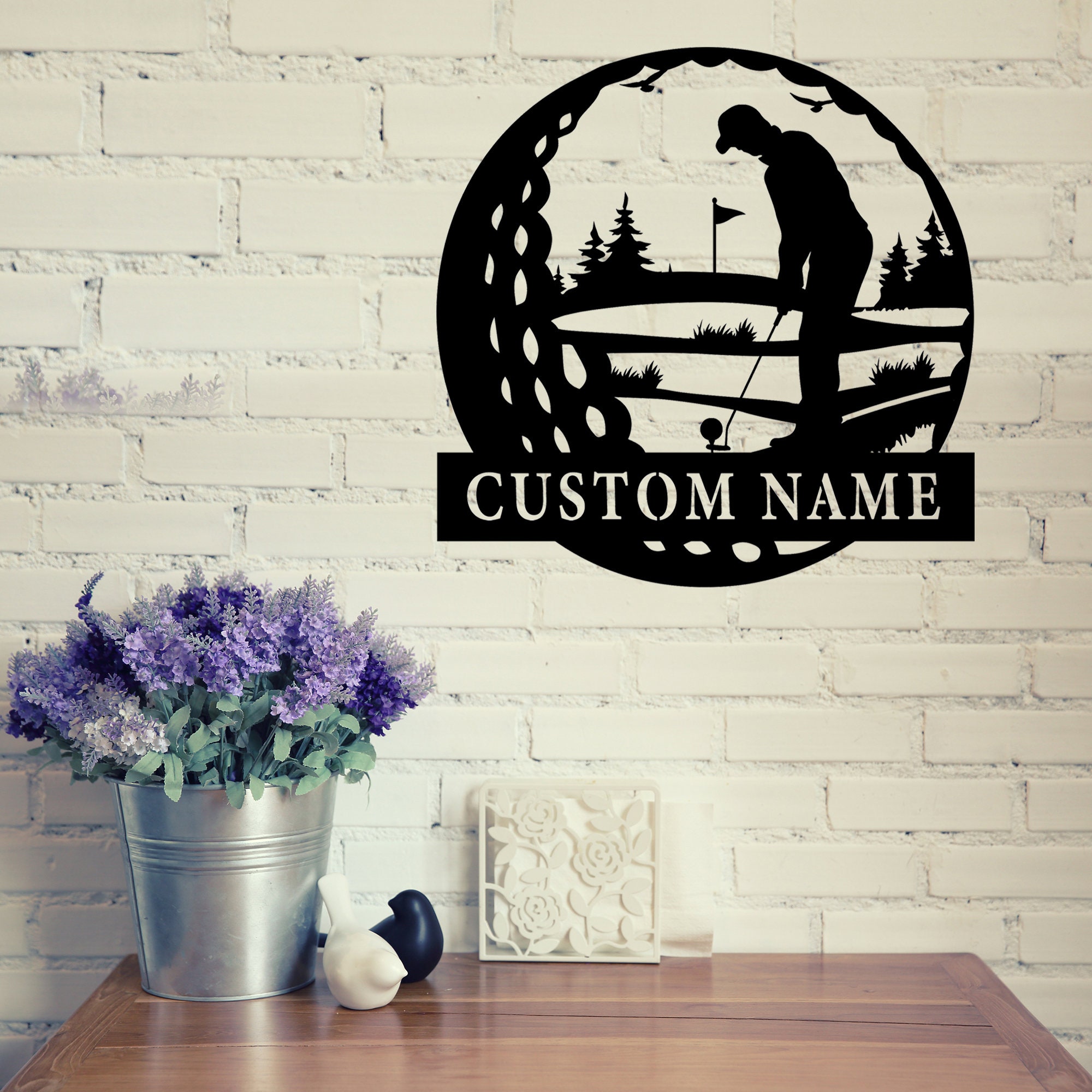 Custom Golf Metal Wall Sign-personalized Golf Metal Wall Art-golf Metal ...