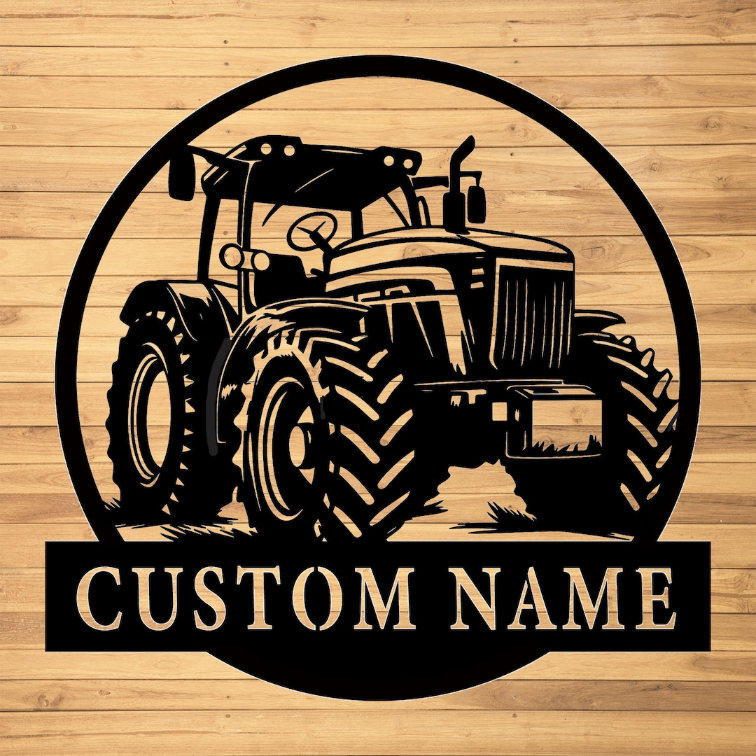Custom Tractor Metal Wall Signs-personalized Tractor Metal Wall Art ...