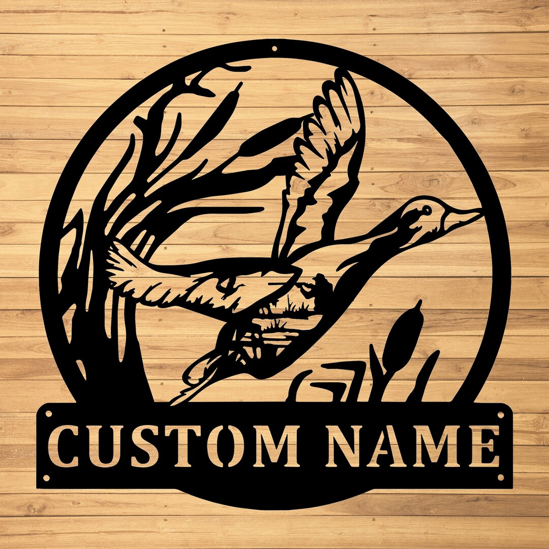 Custom Duck Metal Wall Sign-personalized Duck Metal Wall Art-duck Metal ...