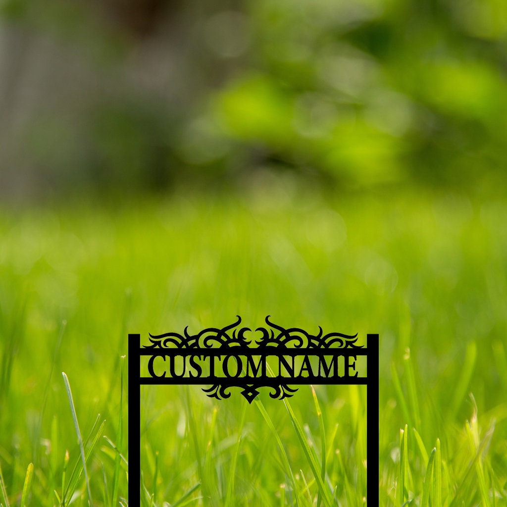 Custom Garden Metal Signs-personalized Garden Metal Stake-garden Metal ...