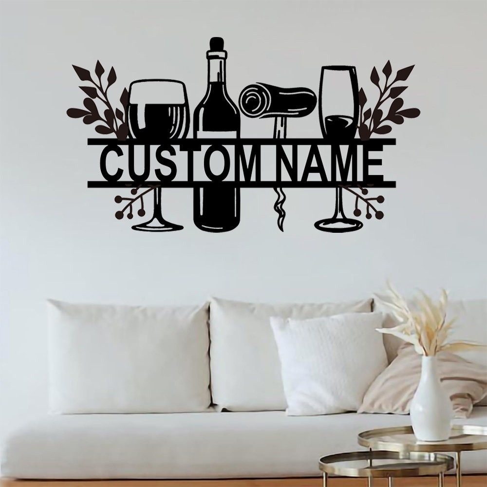 Custom Wine Metal Wall Signs-personalized Wine Metal Wall Art ...