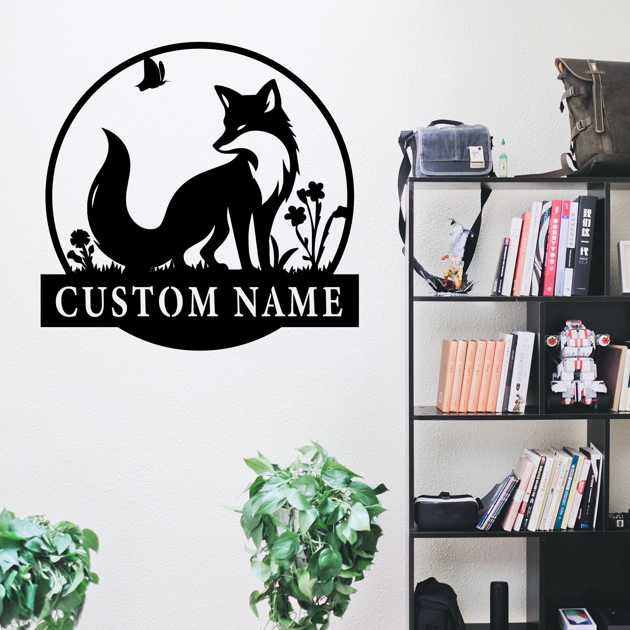 Custom Fox Metal Wall Led Signs-personalized Metal Fox Decor-custom Fox ...
