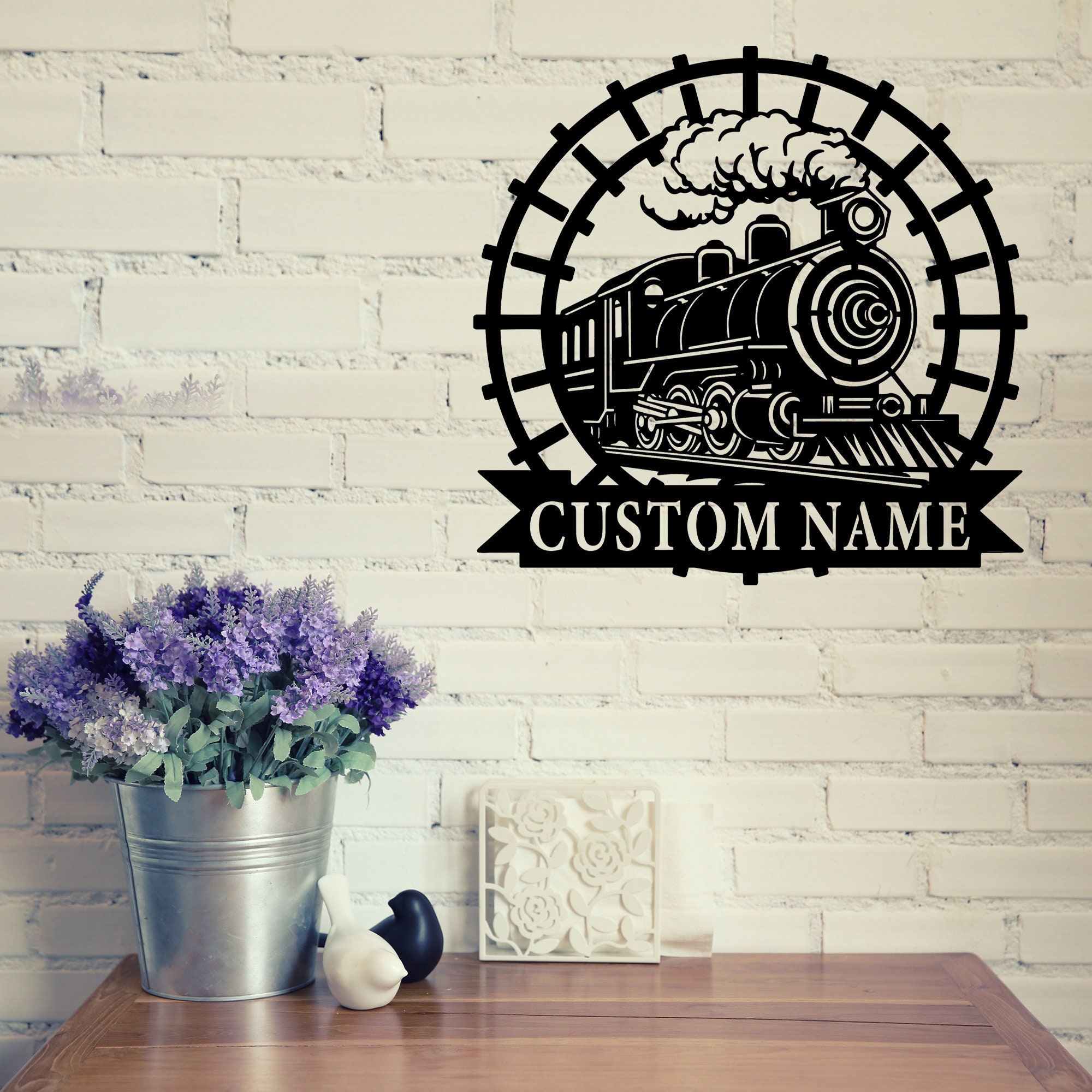 Custom Train Metal Wall Sign-personalized Train Metal Wall Art-train ...