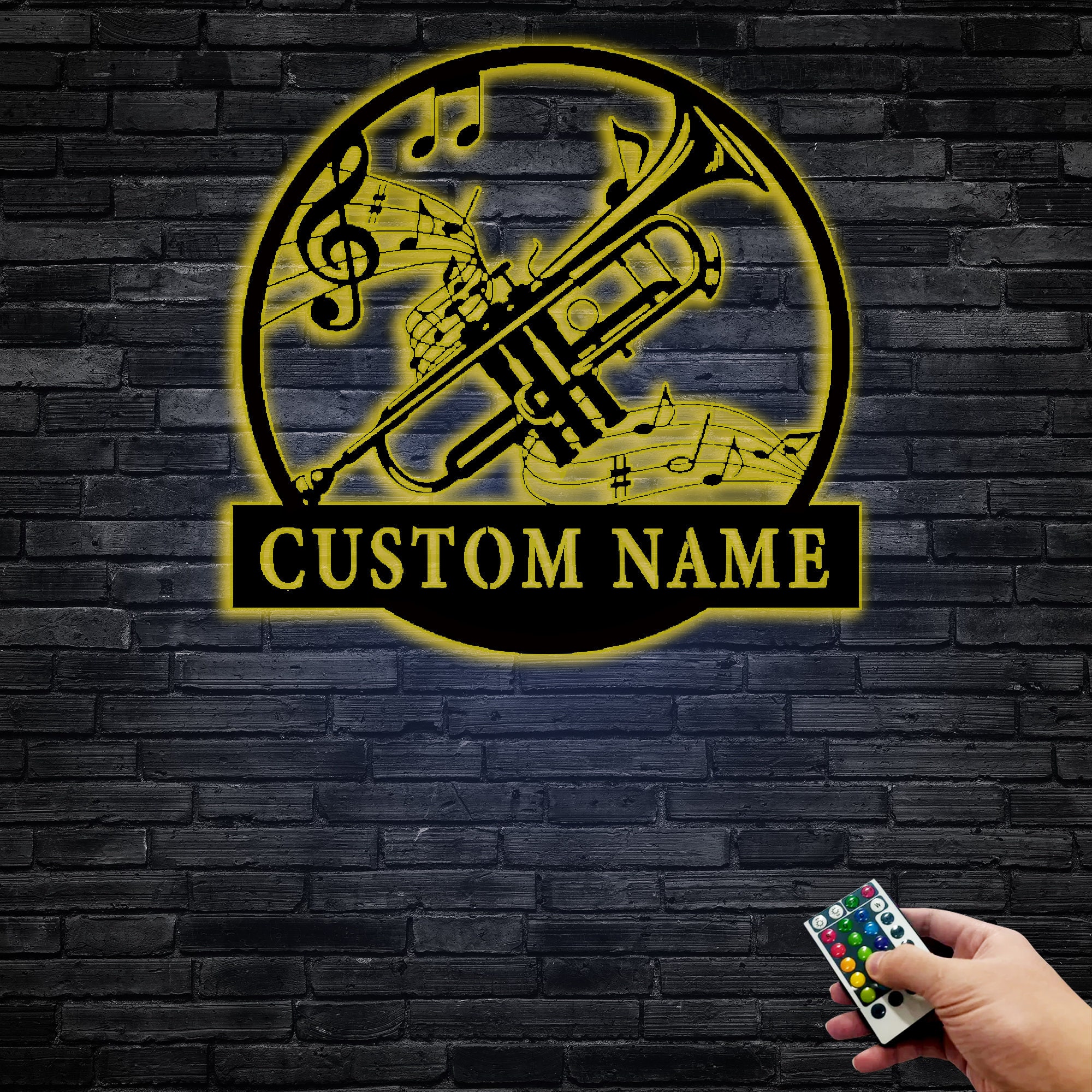 Custom Trumpet Metal Wall Sign-personalized Trumpet Metal Wall Art ...