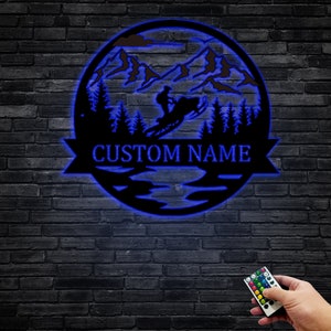 Custom Snowmoblie Metal Wall Signs-personalized Snowmobile Metal Wall ...