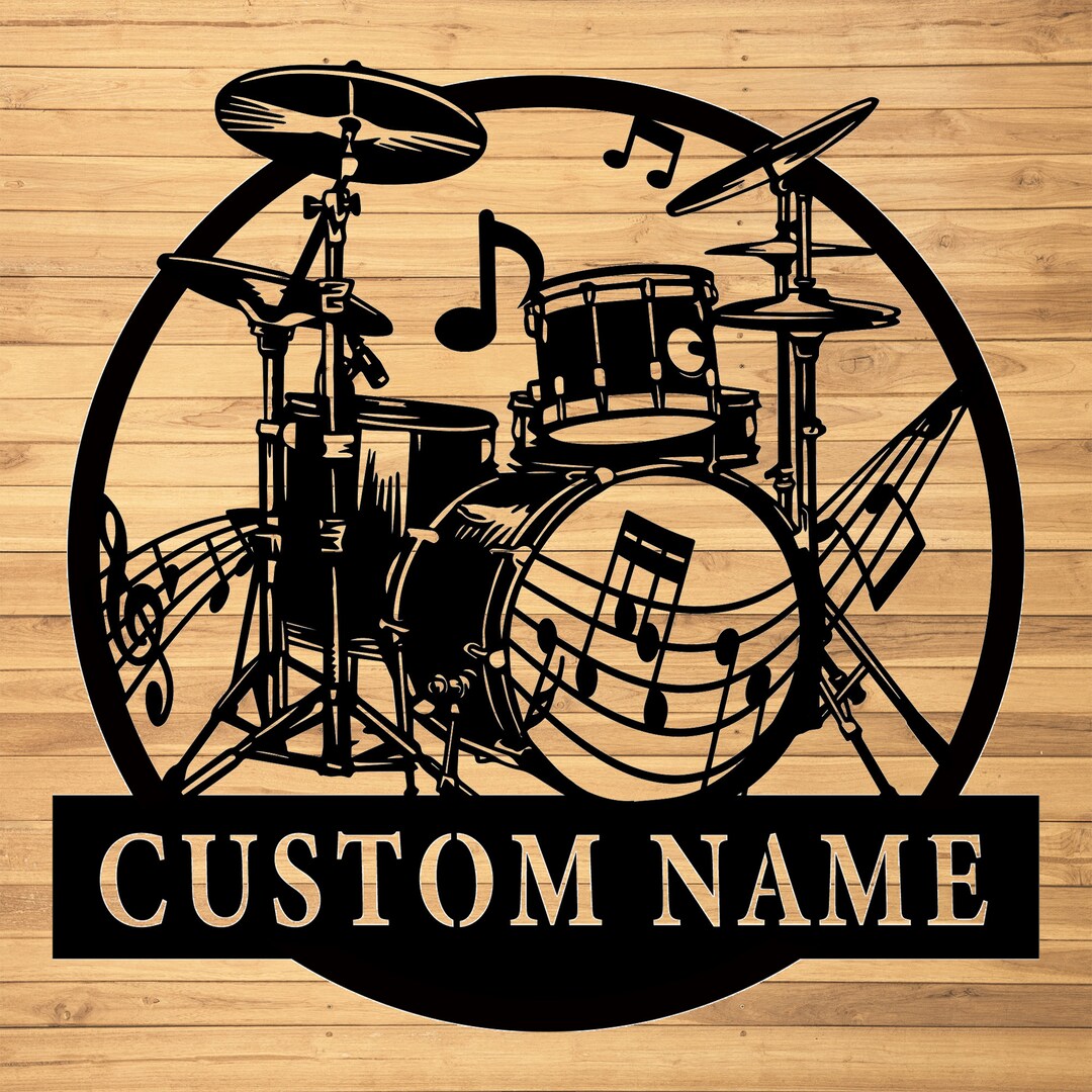 Custom Drummer Metal Wall Sign-personalized Drummer Metal Wall Art ...