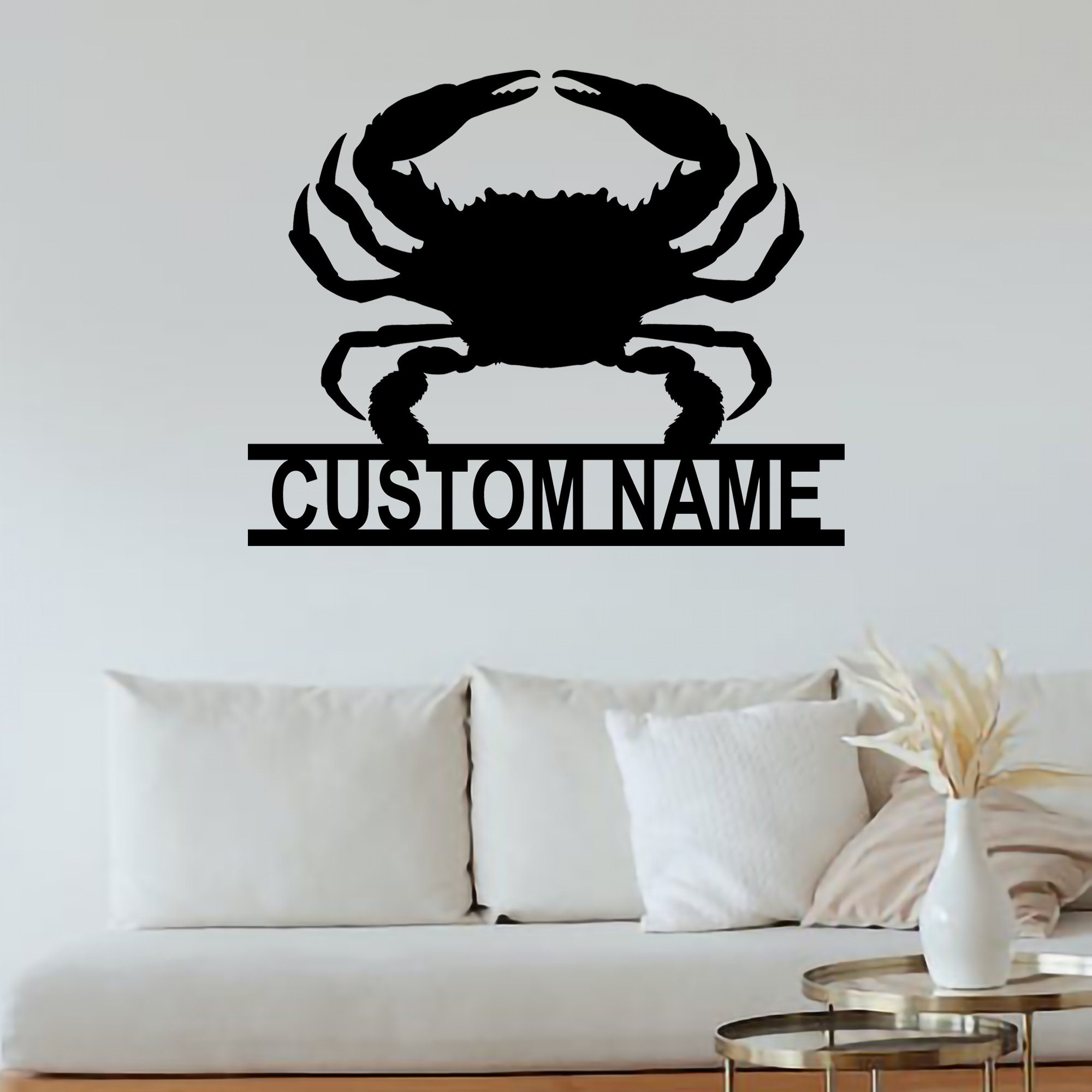 Custom Crab Metal Wall Signs-personalized Crab Metal Wall Art-crab ...