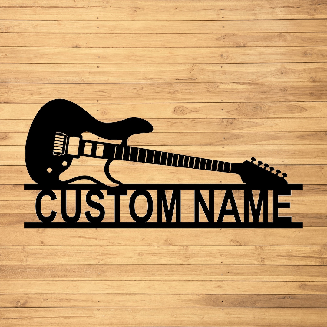 Custom Guitar Metal Wall Signs-personalized Guitar Metal Wall Art ...