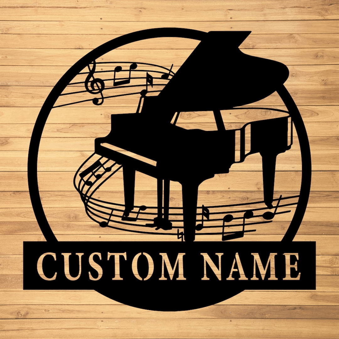 Custom Piano Metal Wall Sign-personalized Piano Metal Wall Art-piano ...