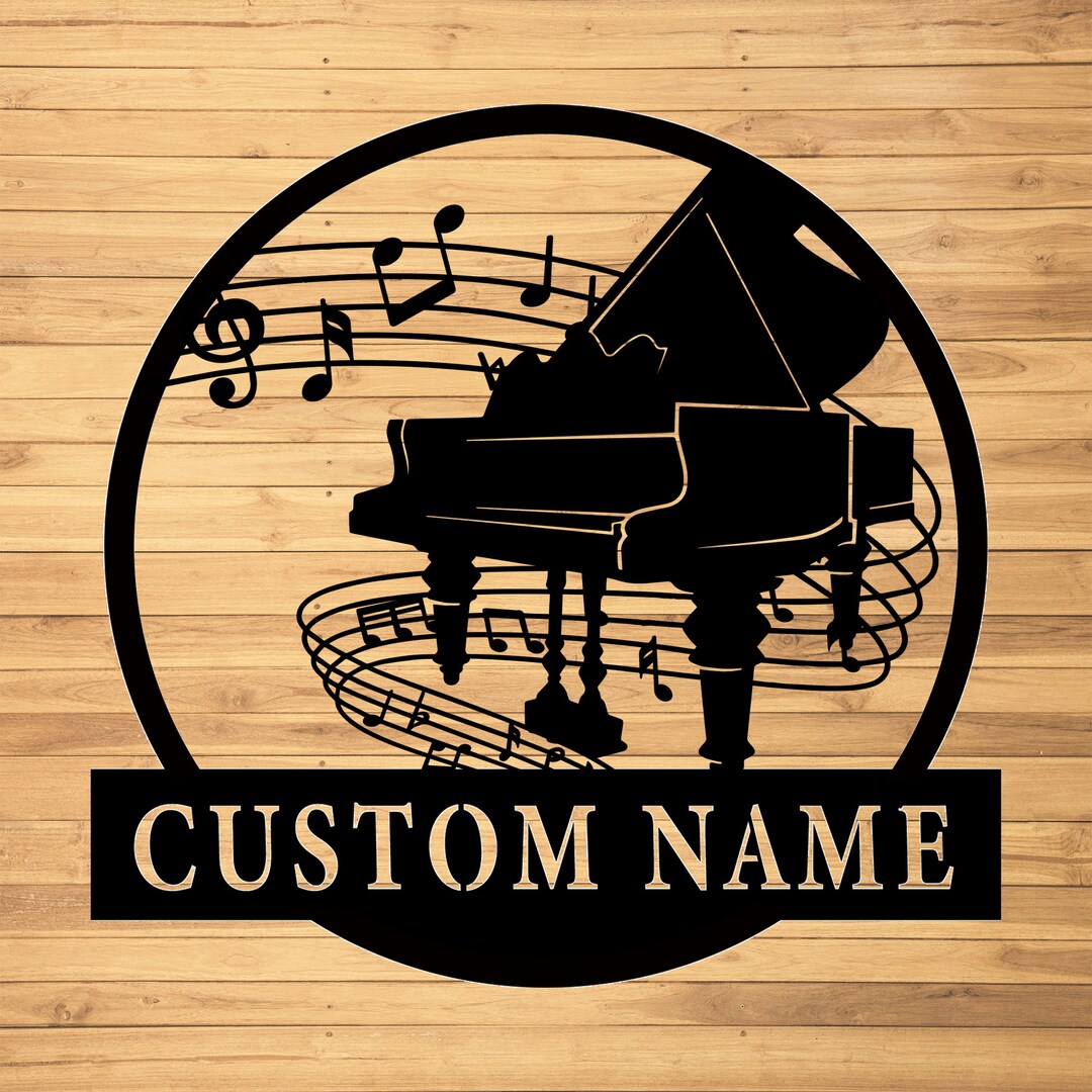 Custom Piano Metal Wall Sign-personalized Piano Metal Wall Art-piano ...