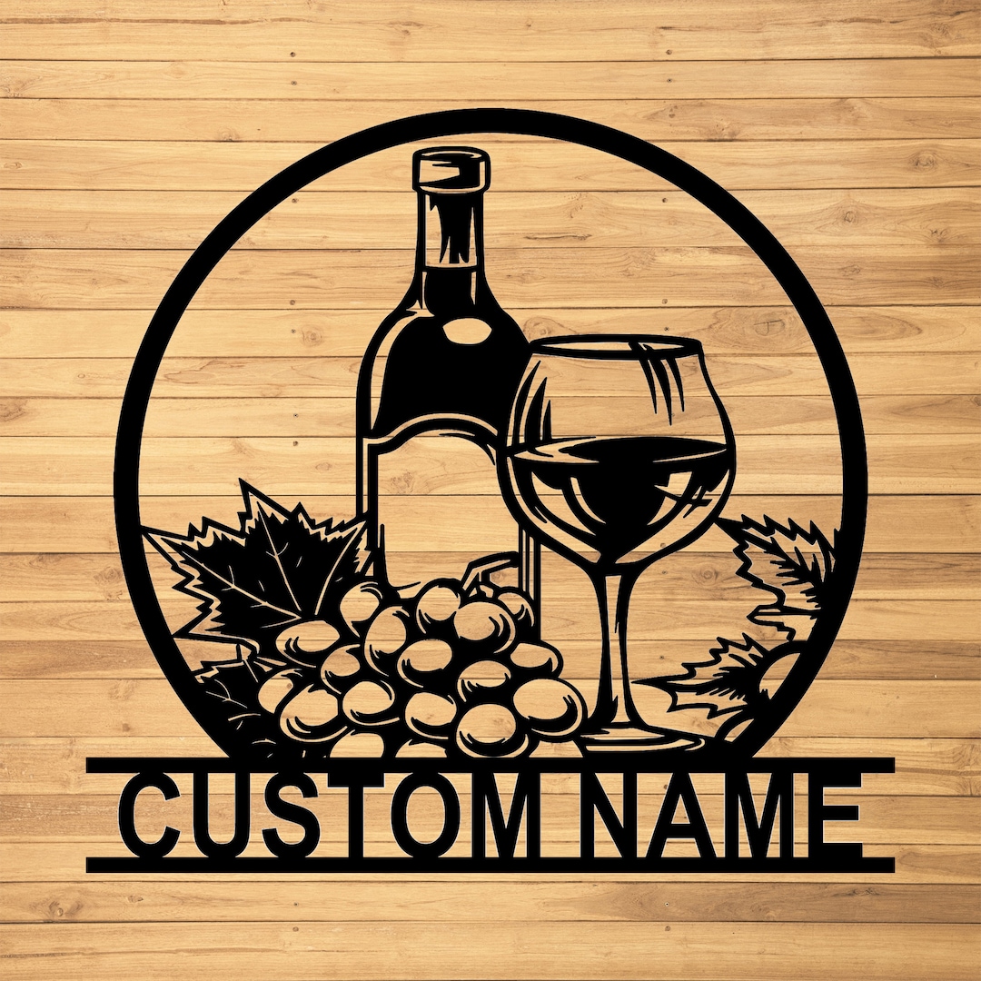 Custom Wine Metal Wall Signs-personalized Wine Metal Wall Art ...