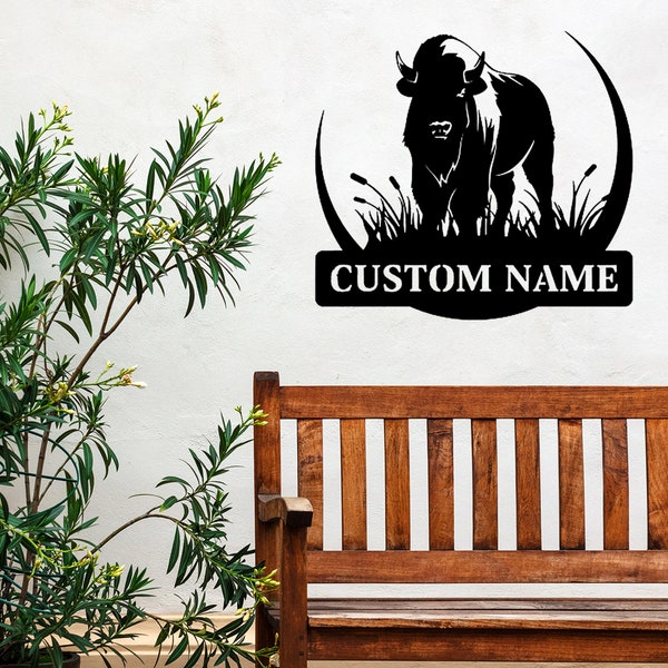 Metal Bison Sign - Etsy