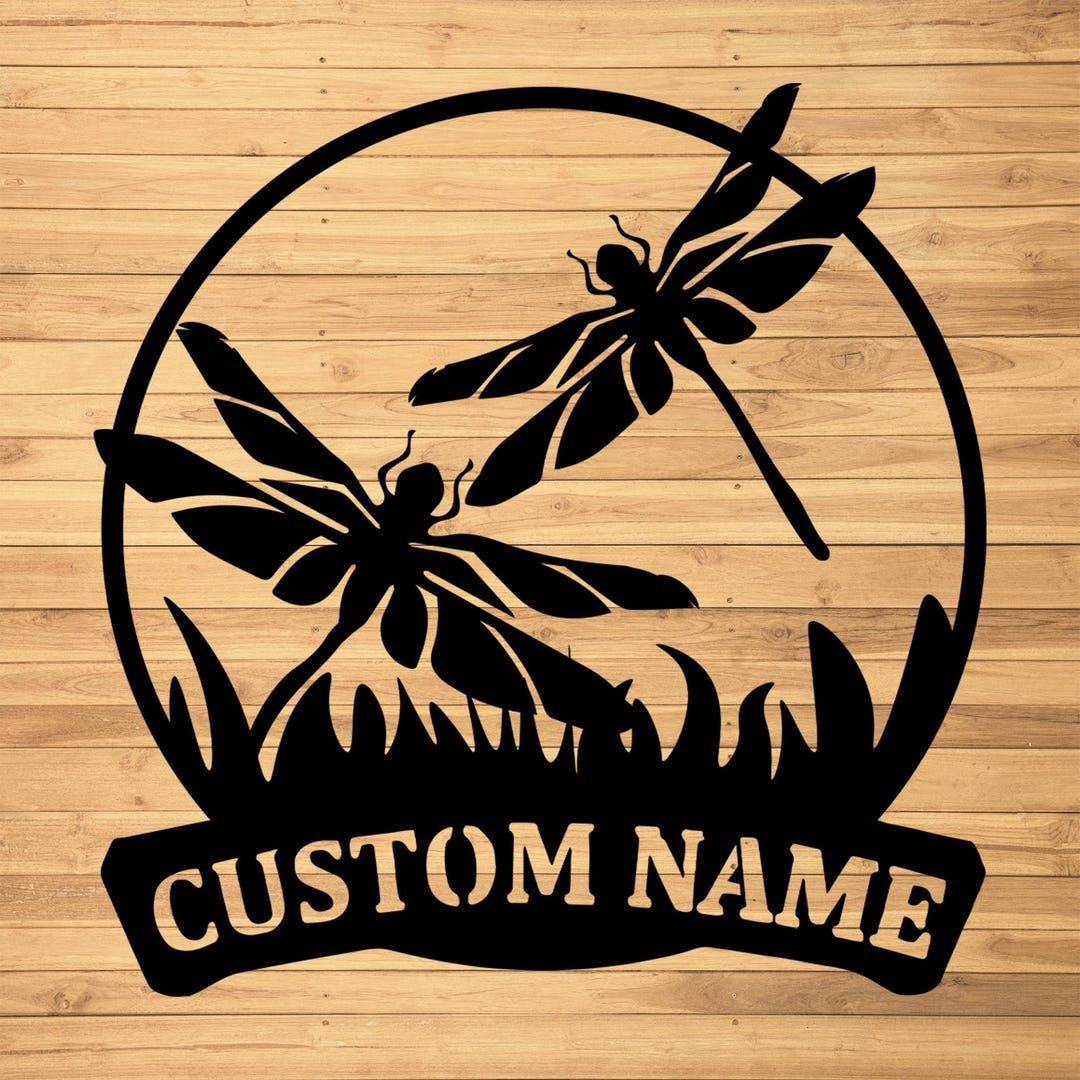 Custom Dragonfly Metal Wall Signs-personalized Dragonfly Metal Wall Art ...