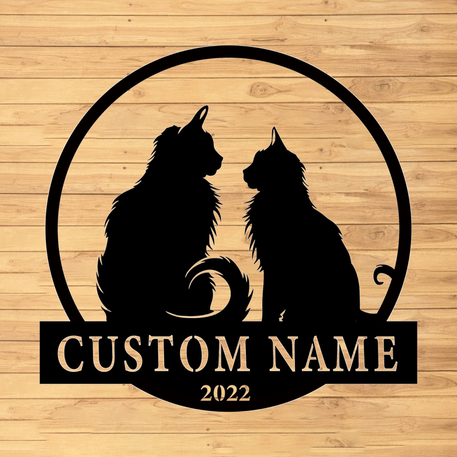 Custom Cat Metal Wall Signs-personalized Cat Metal Wall Art-cat Lovers ...