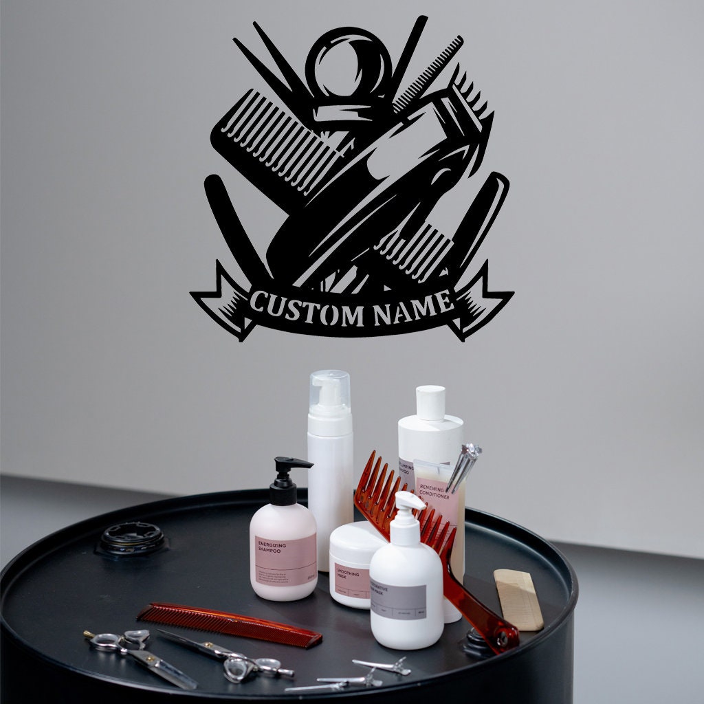 Custom Barber Shop Metal Wall Signs-barbershop Shop Metal Decor ...