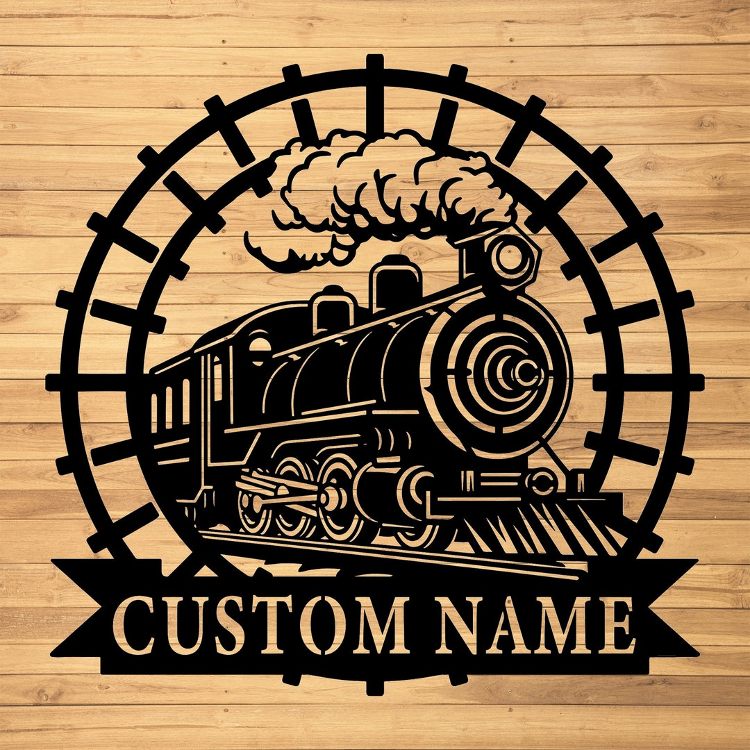 Custom Train Metal Wall Sign-personalized Train Metal Wall Art-train ...