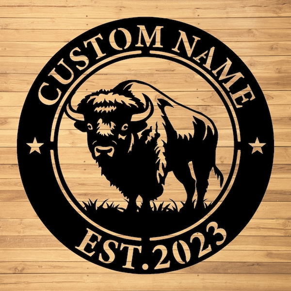 Metal Bison Sign - Etsy