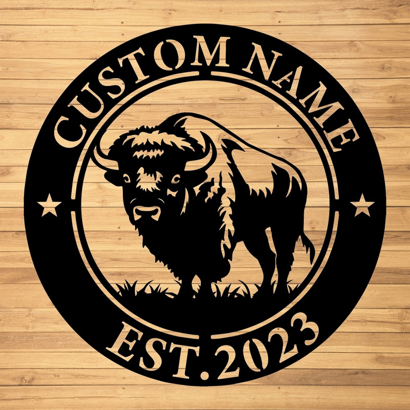 Metal Bison Sign - Etsy