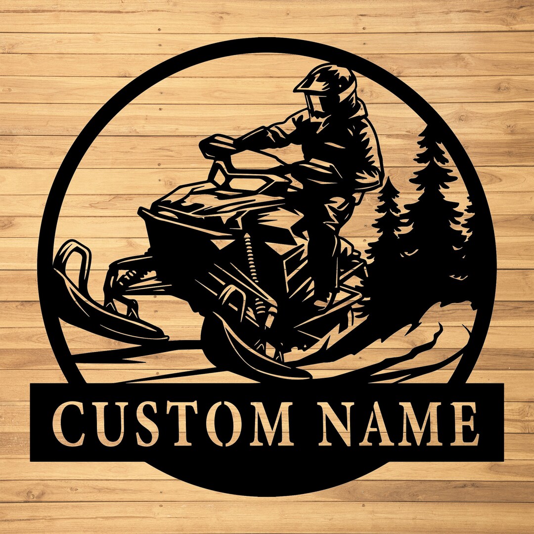 Custom Snowmoblie Metal Wall Signs-personalized Snowmobile Metal Wall ...