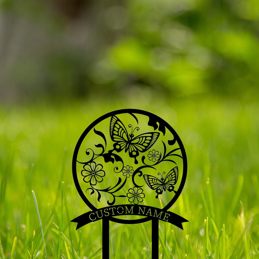 Custom Garden Metal Signs-metal Garden Stake Signs-personalized Garden ...
