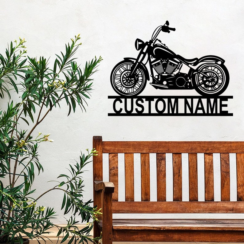 Custom Motorcycle Metal Wall Sign-personalized Motorcycle Metal Wall ...