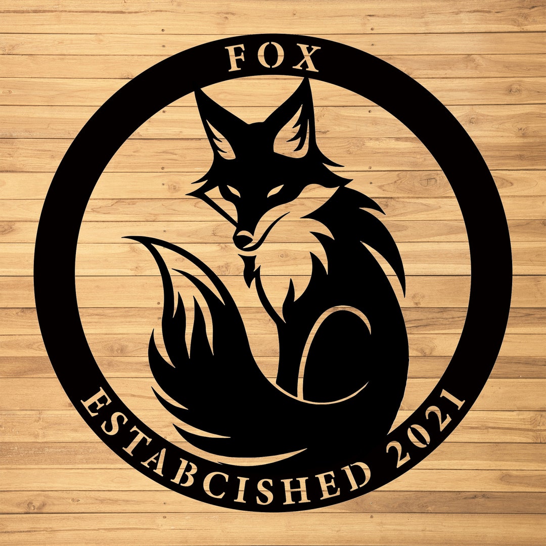 Custom Fox Metal Wall Led Signs-personalized Metal Fox Decor-custom Fox ...