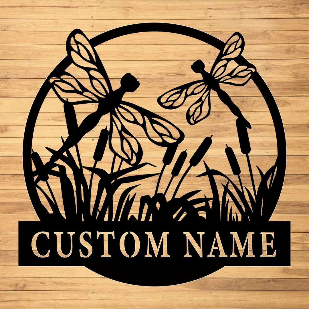 Custom Dragonfly Metal Wall Signs-personalized Dragonfly Metal Wall Art ...