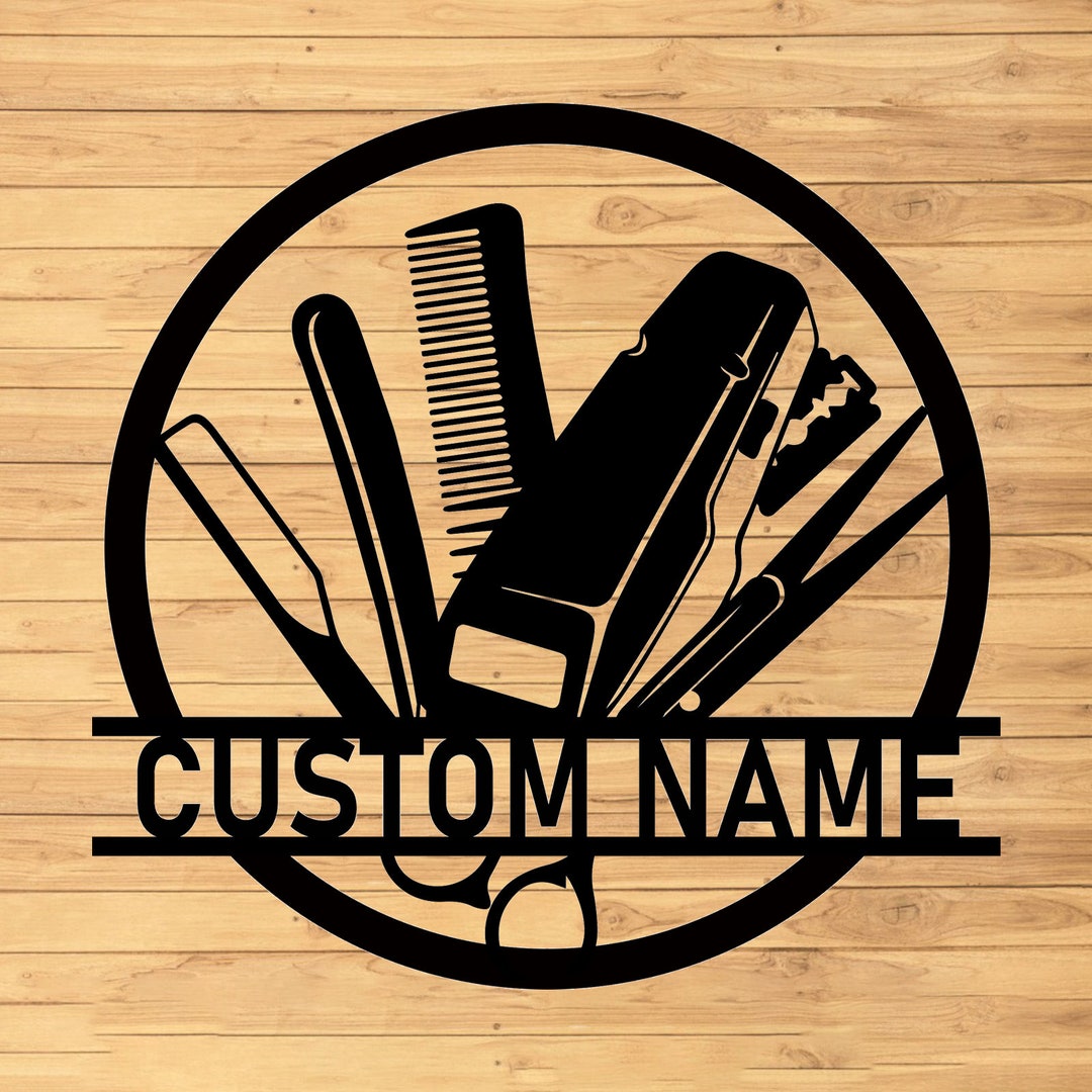 Custom Barber Shop Metal Wall Signs-barbershop Shop Metal Decor ...