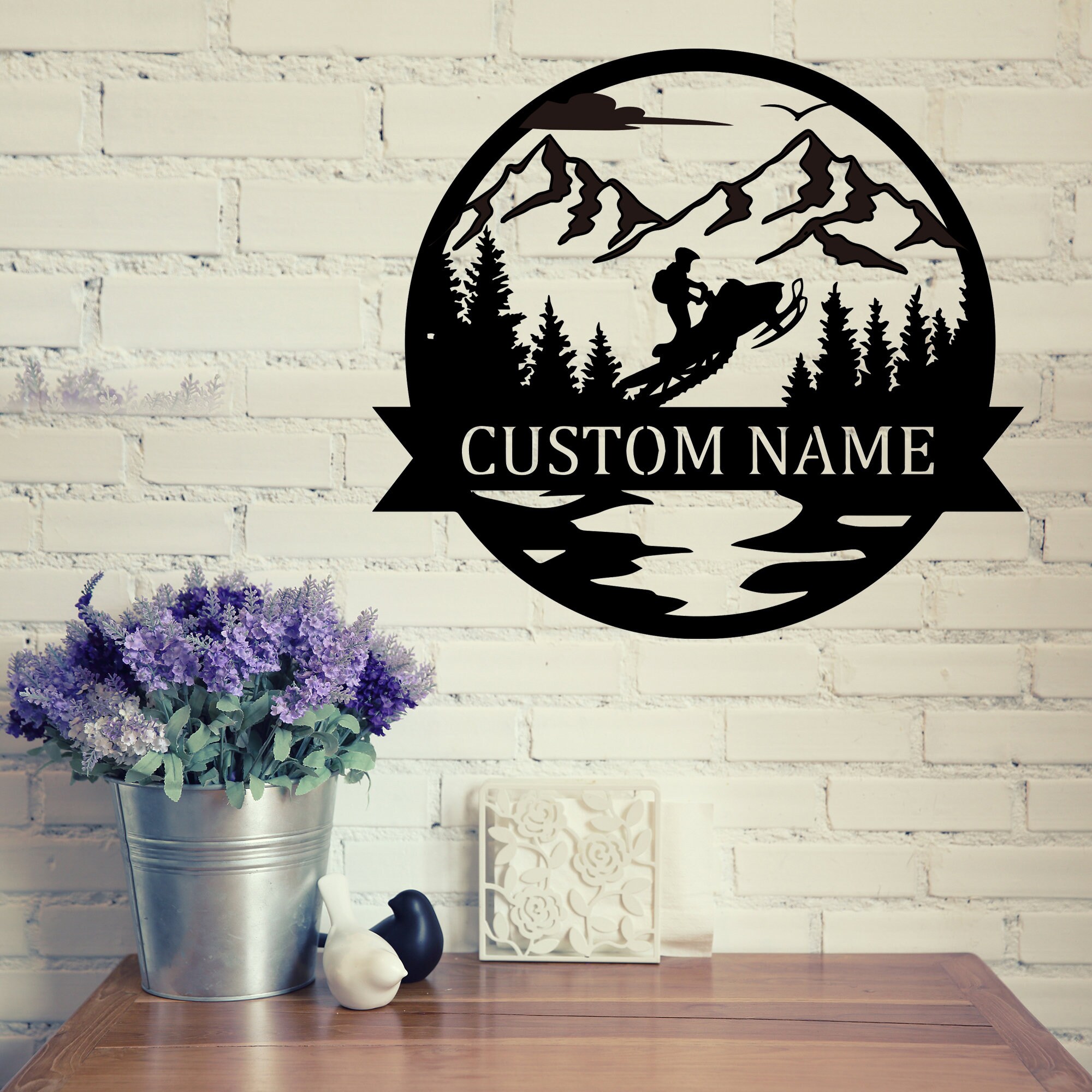 Custom Snowmoblie Metal Wall Signs-personalized Snowmobile Metal Wall ...
