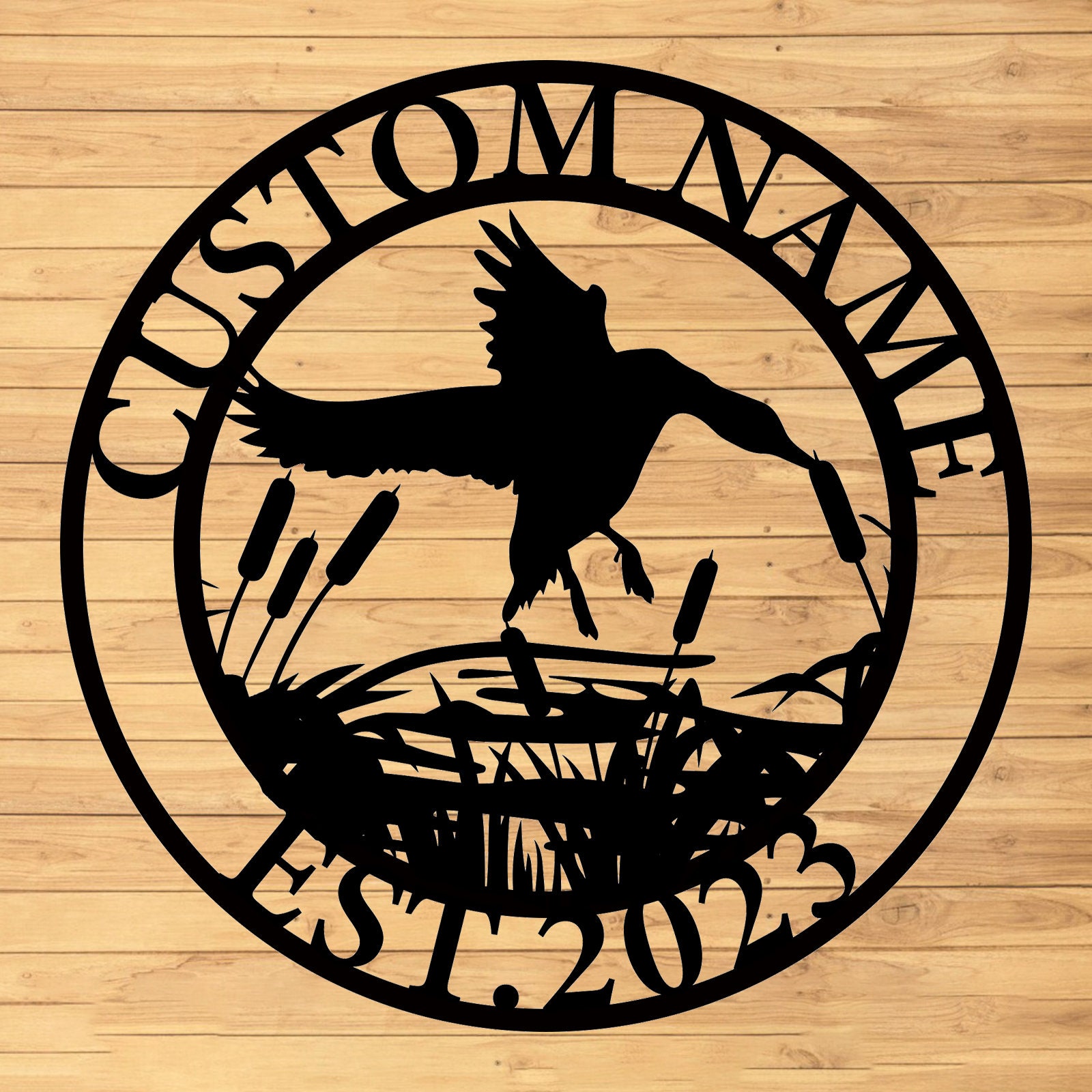 Custom Duck Metal Wall Sign-personalized Duck Metal Wall Art-duck Metal ...