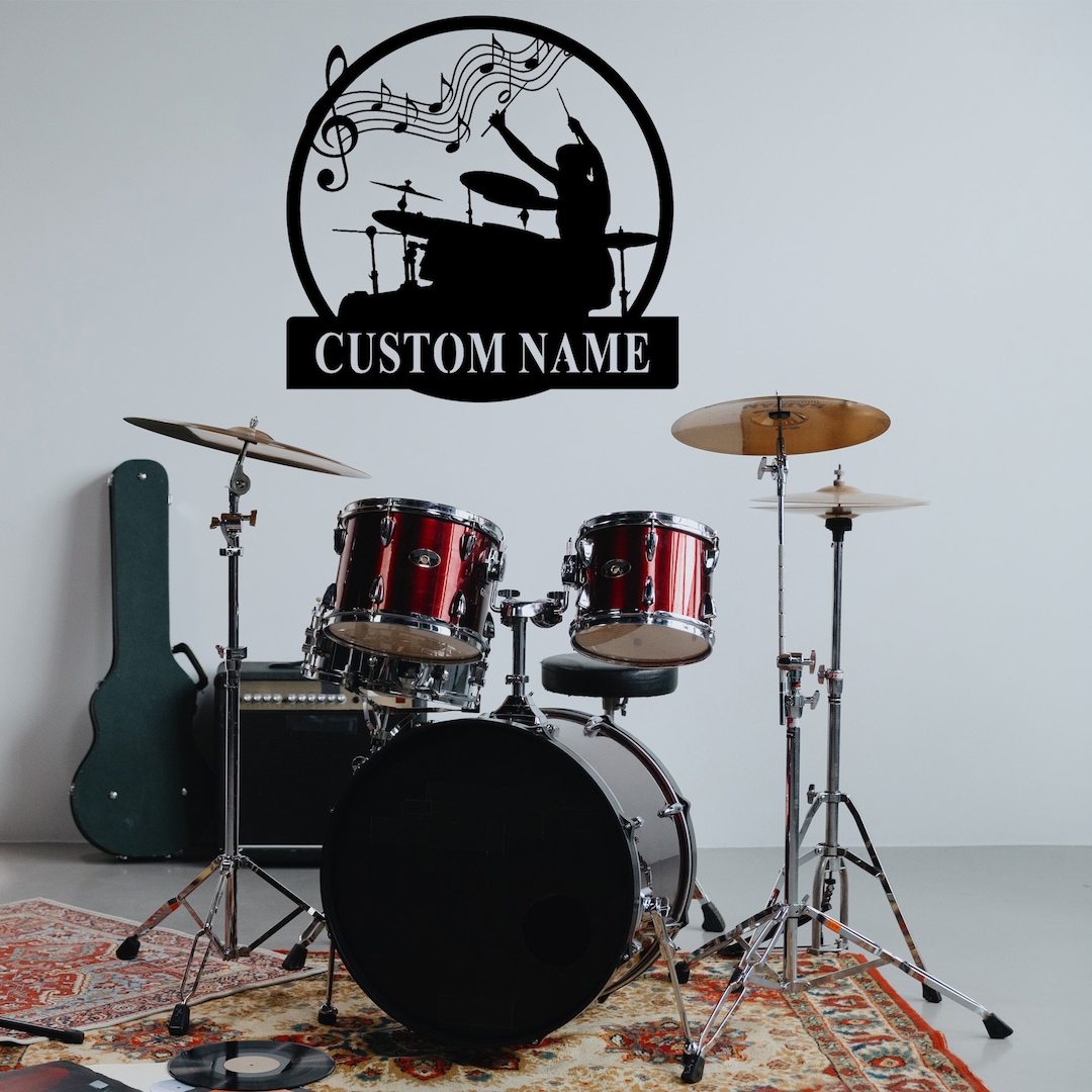 Custom Drummer Metal Wall Sign-personalized Drummer Metal Wall Art ...