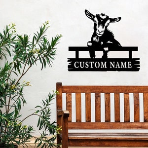 Custom Goat Metal Wall Signs-personalized Goat Metal Wall Art-goat ...