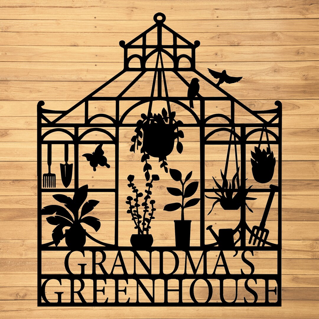 Custom Greenhouse Metal Wall Sign-personalized Greenhouse Metal Wall ...