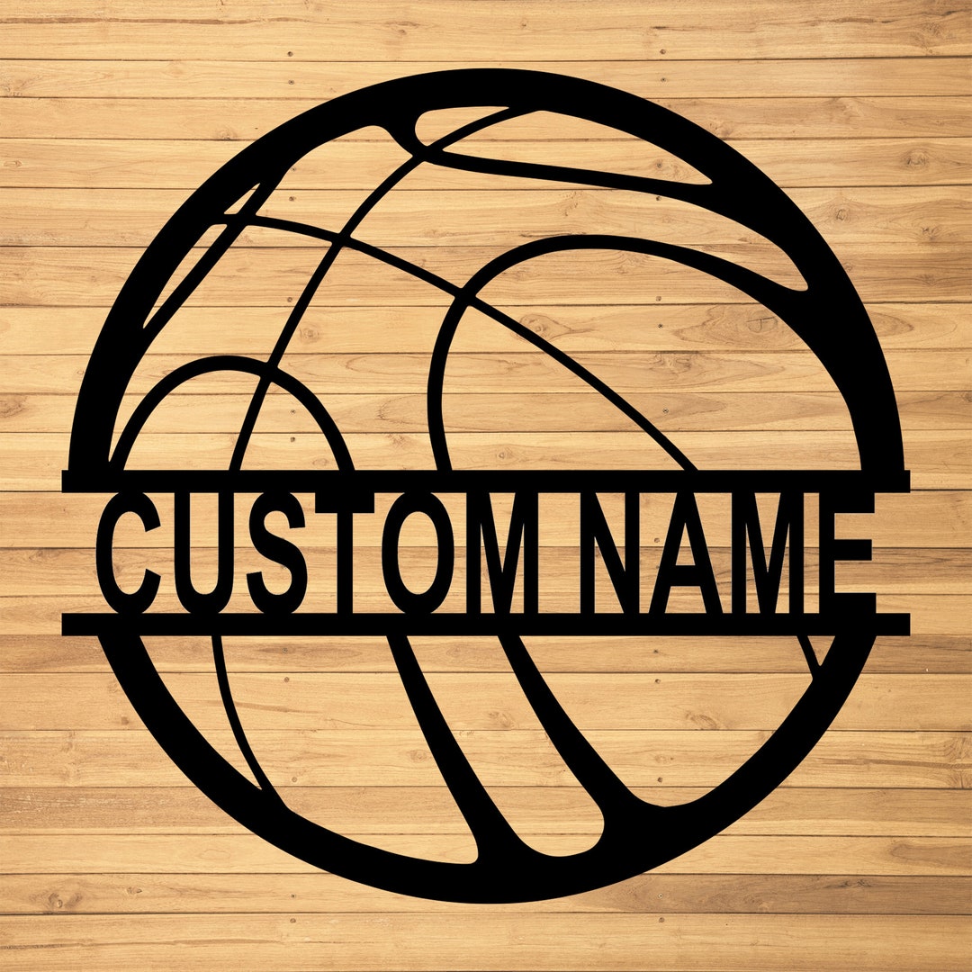 Custom Basketball Metal Wall Sign-personalized Basketball Metal Wall ...