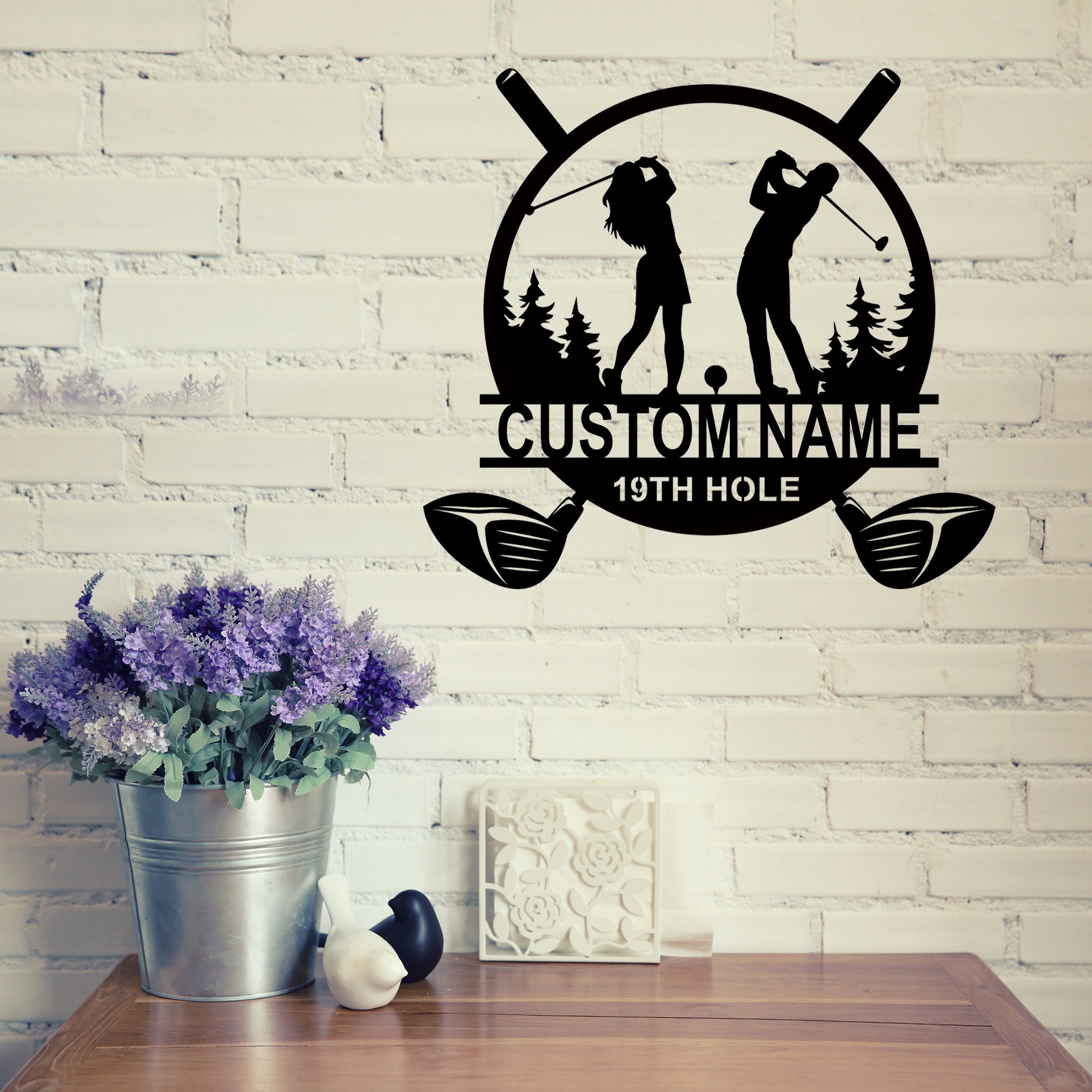 Custom Golf Metal Wall Sign-personalized Golf Metal Wall Art-golf Metal ...