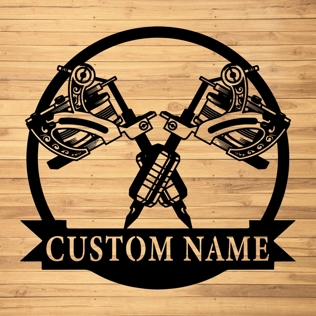 Custom Tattoo Metal Wall Sign-personalized Tattoo Metal Wall Art-tattoo ...