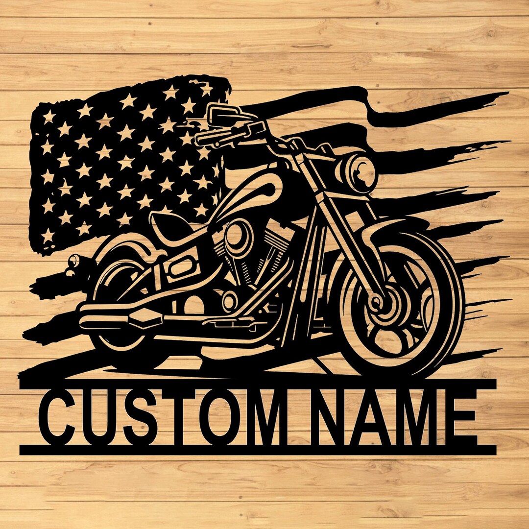 Custom Motorcycle Metal Wall Sign-personalized Motorcycle Metal Wall ...