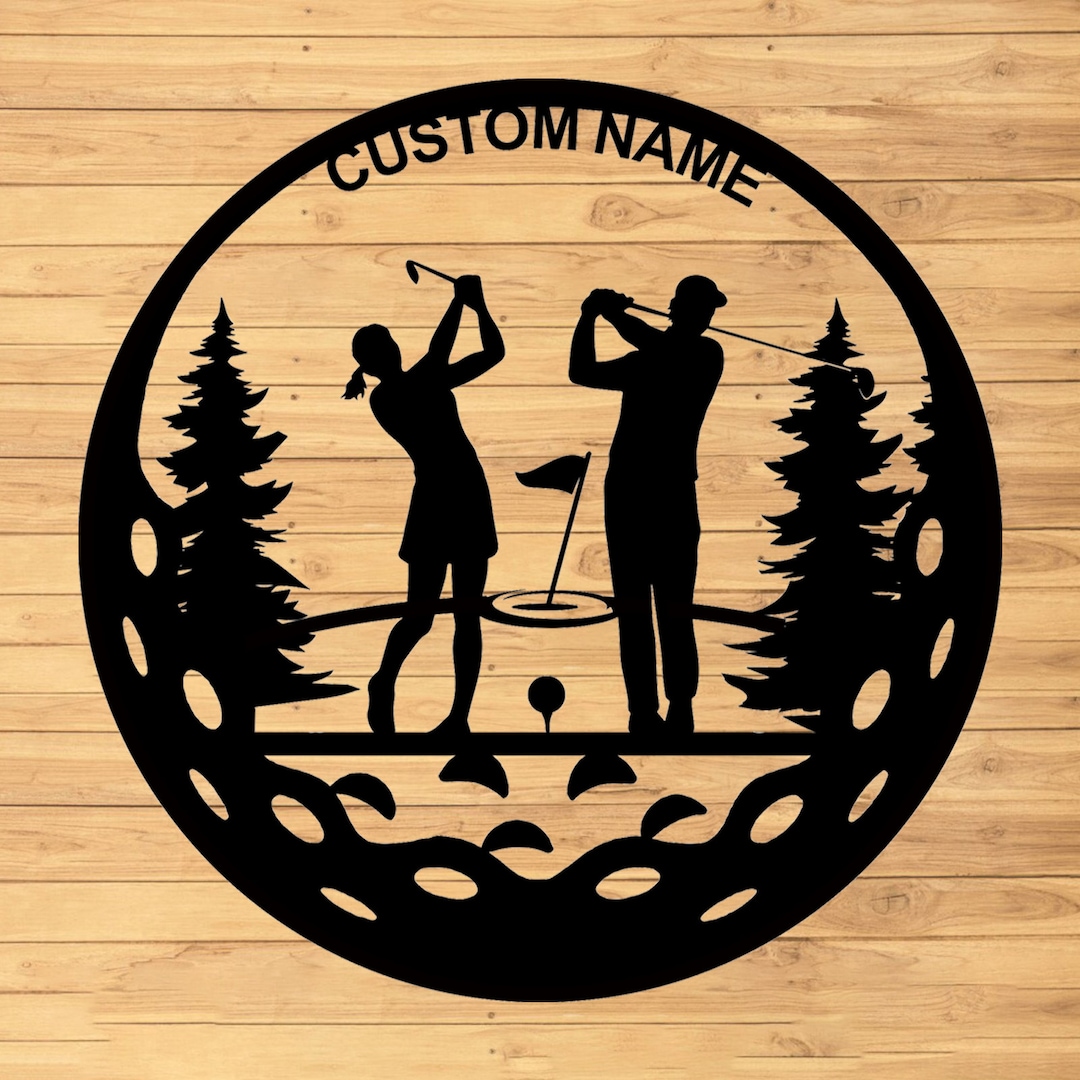 Custom Golf Metal Wall Sign-personalized Golf Metal Wall Art-golf Metal ...