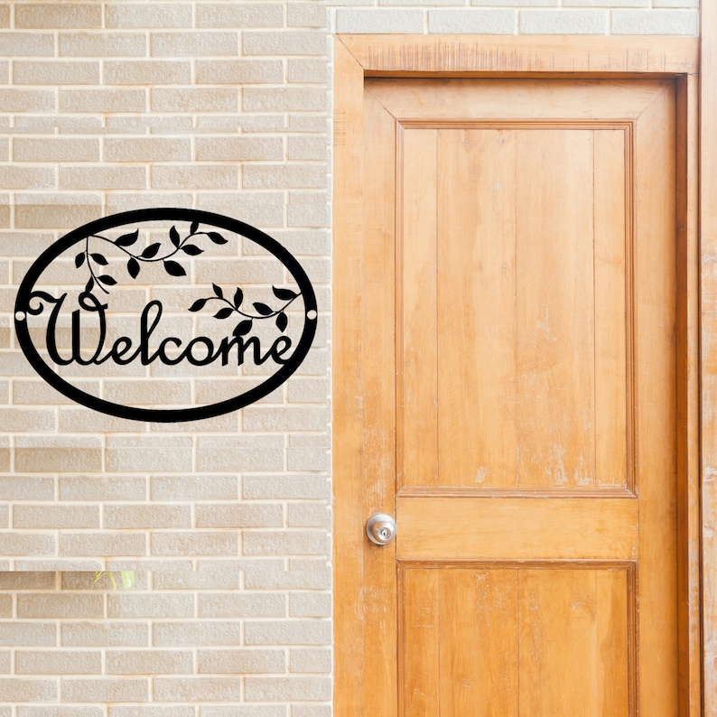 Custom Welcome Metal Wall Led Signs-metal Welcome Sign for Front Door ...