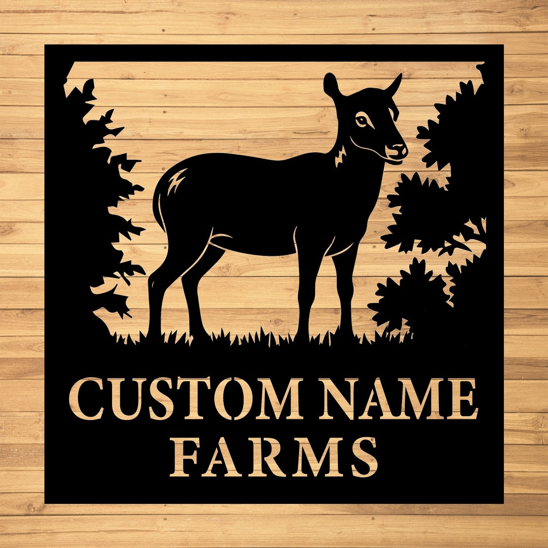 Custom Goat Metal Wall Signs-personalized Goat Metal Wall Art-goat ...