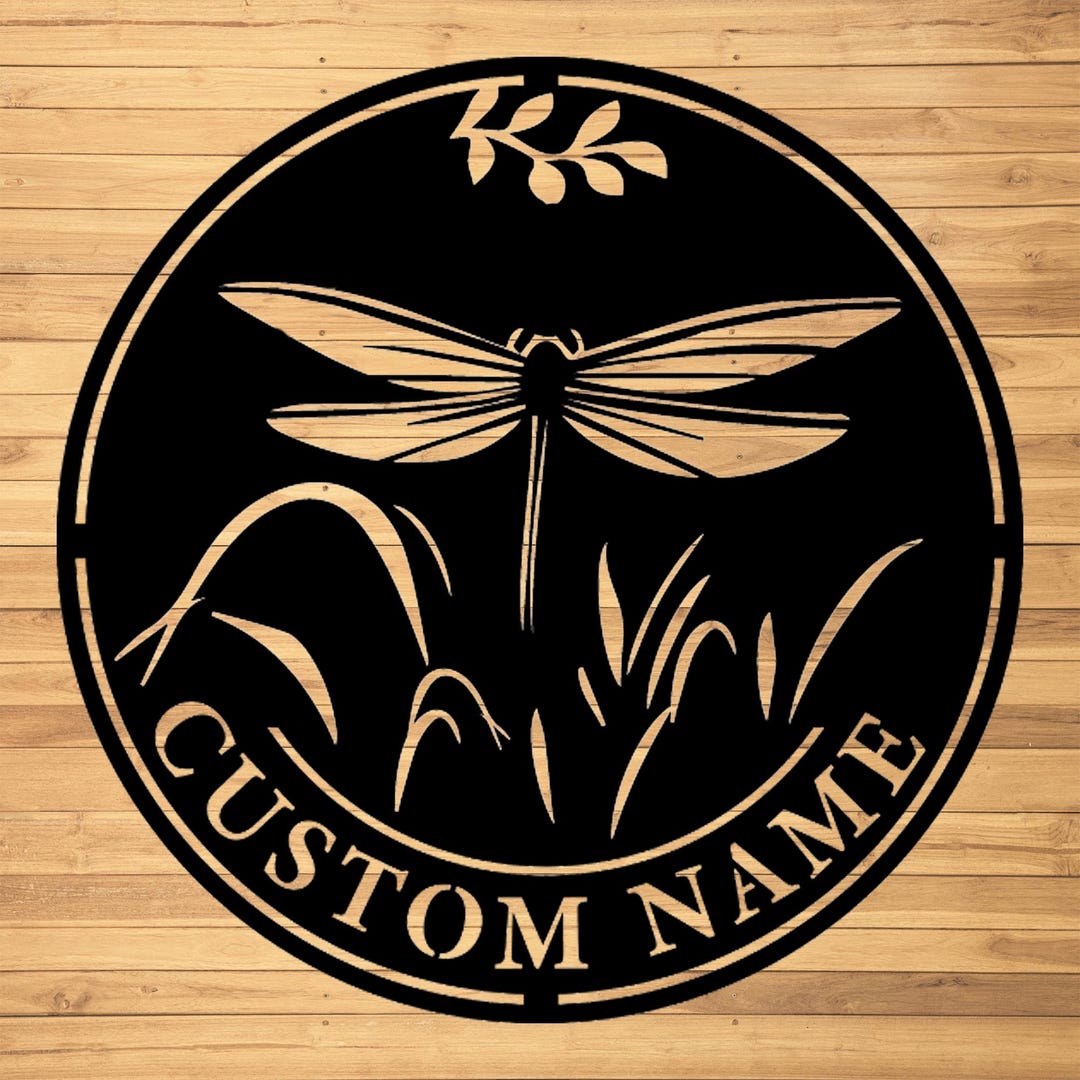 Custom Dragonfly Metal Wall Signs,personalized Dragonfly Metal Wall Art ...