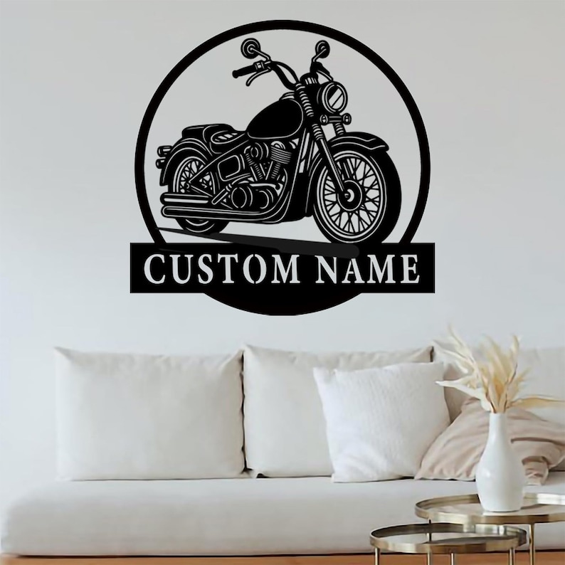 Custom Motorcycle Metal Wall Sign-personalized Motorcycle Metal Wall ...